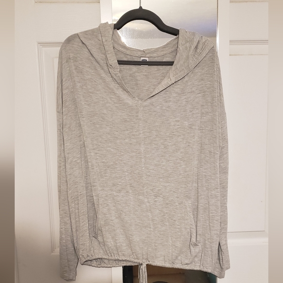 Old Navy | Tops | Thin Gray Hooded Top | Poshmark